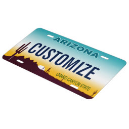 Arizona Custom License Plate | Zazzle