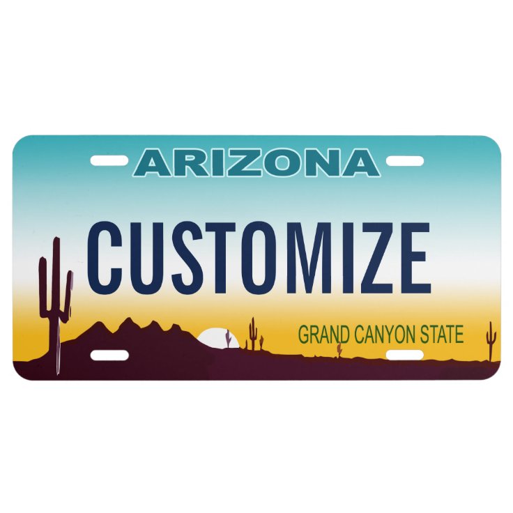 Arizona Custom License Plate | Zazzle