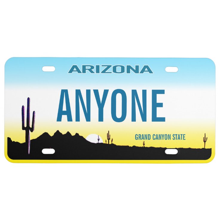 Arizona Custom License Plate | Zazzle