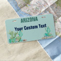 Arizona Custom Personalized Cactus Cacti License Plate | Zazzle