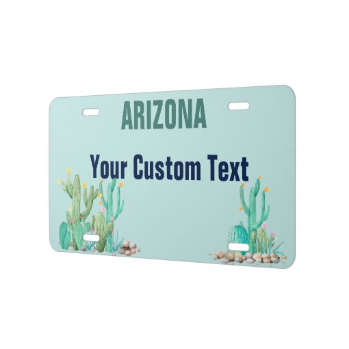 Arizona Custom Personalized Cactus Cacti License Plate | Zazzle