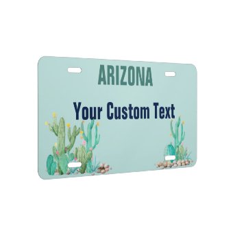 Arizona Custom Personalized Cactus Cacti License Plate | Zazzle