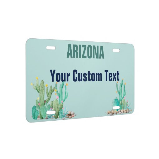 Arizona Custom Personalized Cactus Cacti License Plate | Zazzle