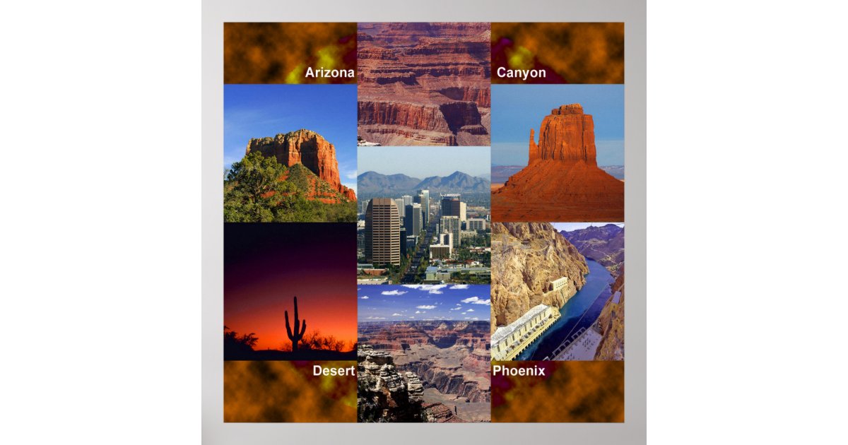 Arizona Desert Collage Poster | Zazzle