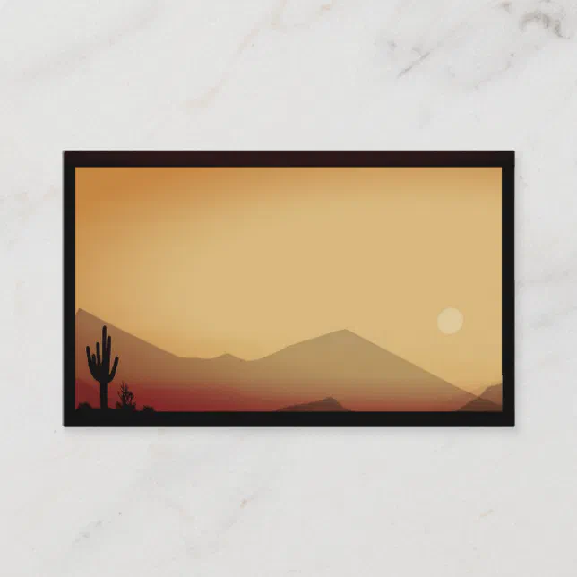 Arizona Desert Scene on a Business Card | Zazzle
