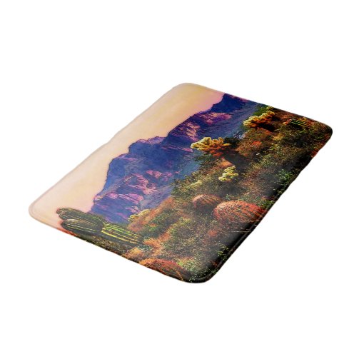 Arizona Desert Scenery Superstition Mountain Bath Mat | Zazzle
