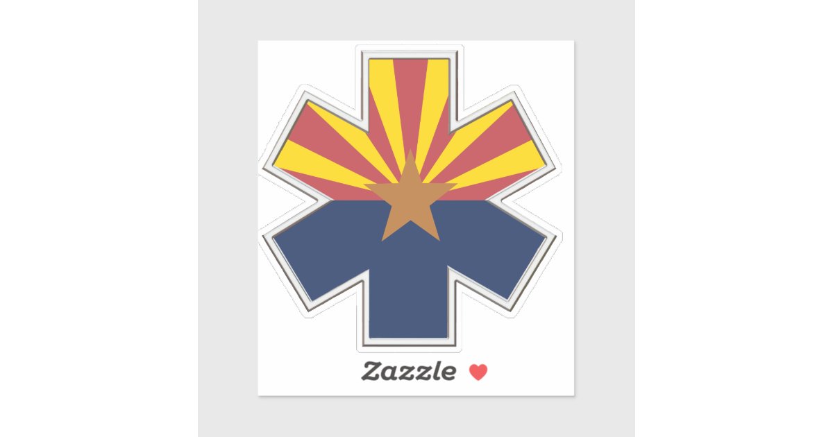 Arizona EMS Star of Life Sticker | Zazzle