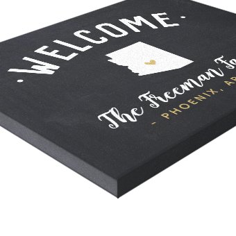 Arizona Family Monogram Welcome Sign | Zazzle