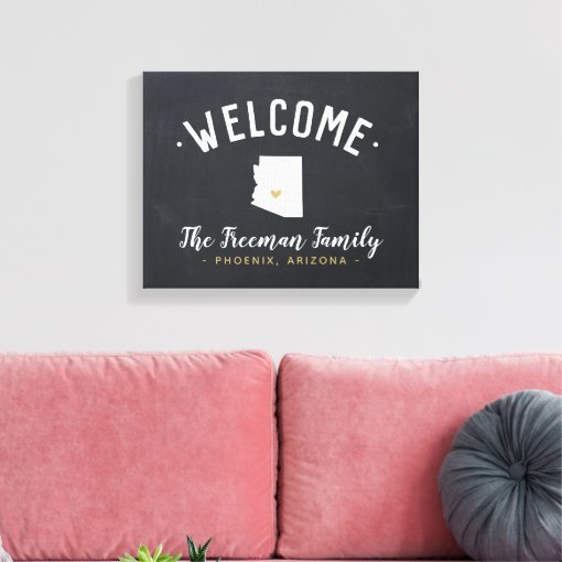 Arizona Family Monogram Welcome Sign | Zazzle