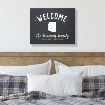 Arizona Family Monogram Welcome Sign | Zazzle
