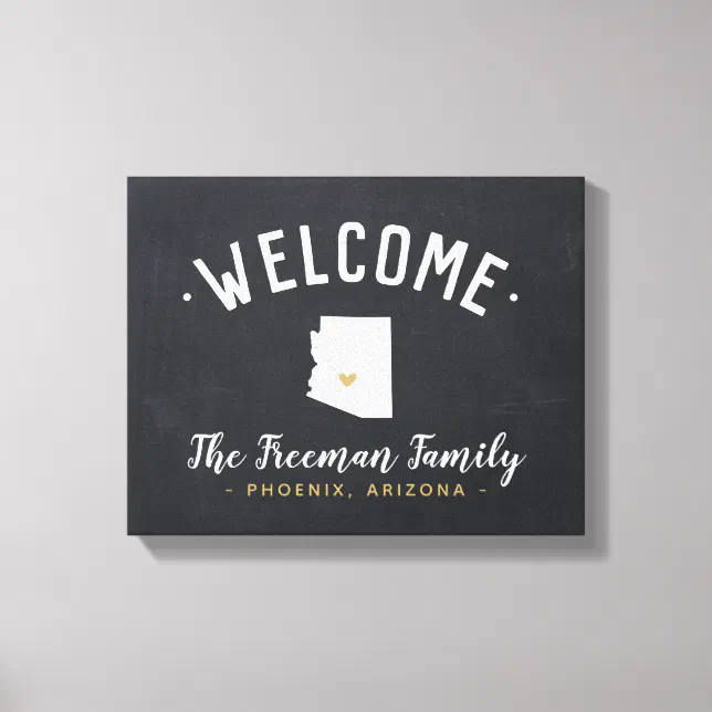 Arizona Family Monogram Welcome Sign | Zazzle