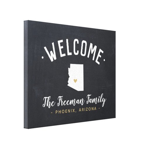 Arizona Family Monogram Welcome Sign | Zazzle