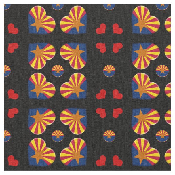 Arizona State Flag Fabric | Zazzle