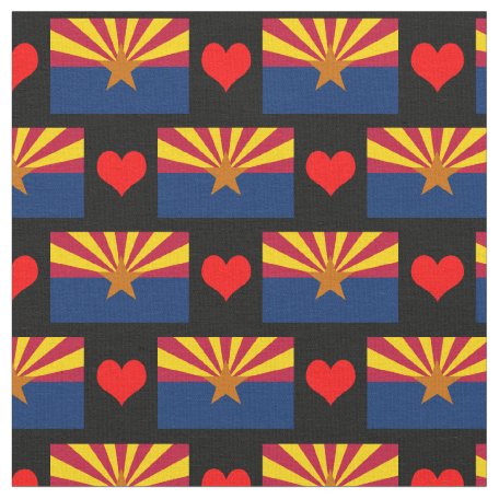 Arizona State Flag Fabric | Zazzle