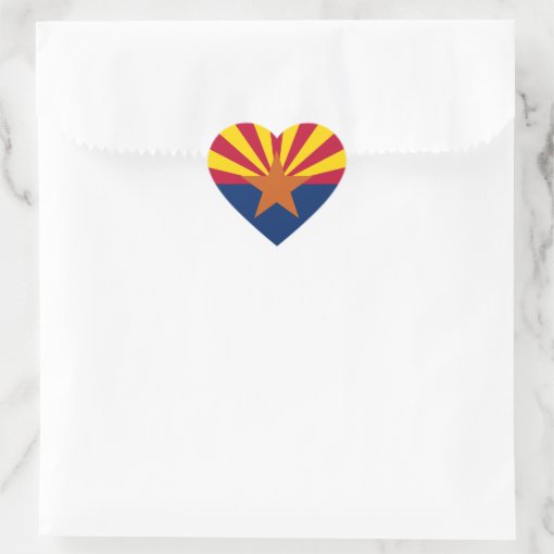 Arizona Flag Heart Sticker | Zazzle