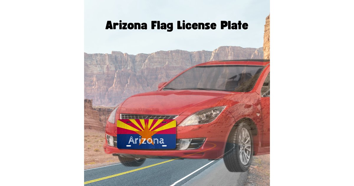 Arizona Flag License Plate | Zazzle