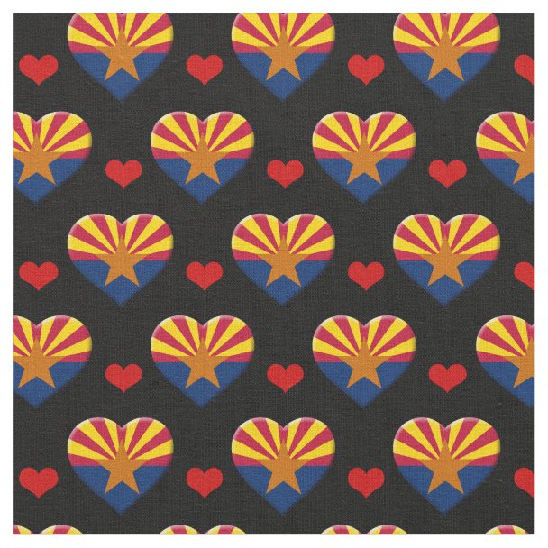Arizona State Flag Fabric | Zazzle