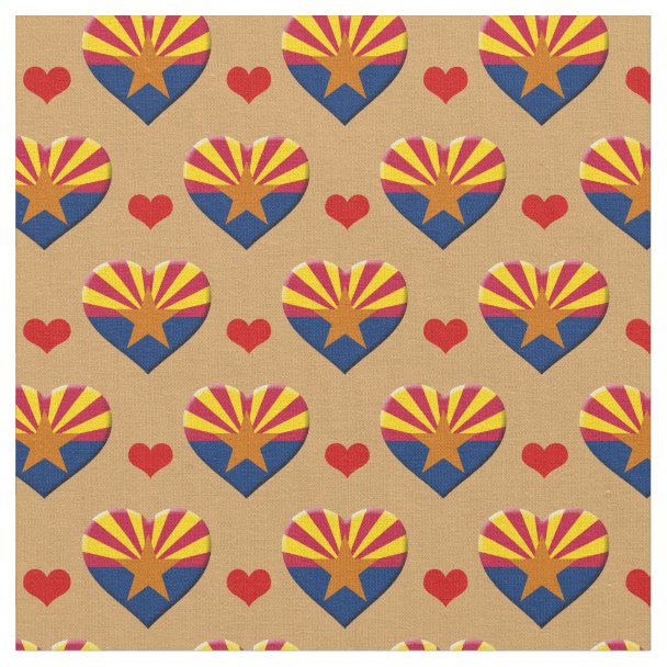 Arizona State Flag Fabric | Zazzle
