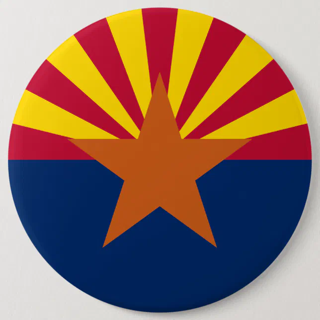 Arizona Flag: Setting Star Sun, The Copper State Button | Zazzle