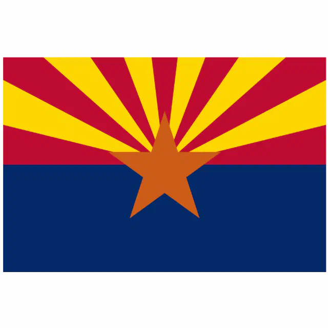 Arizona Flag: Setting Star Sun, The Copper State Cutout | Zazzle