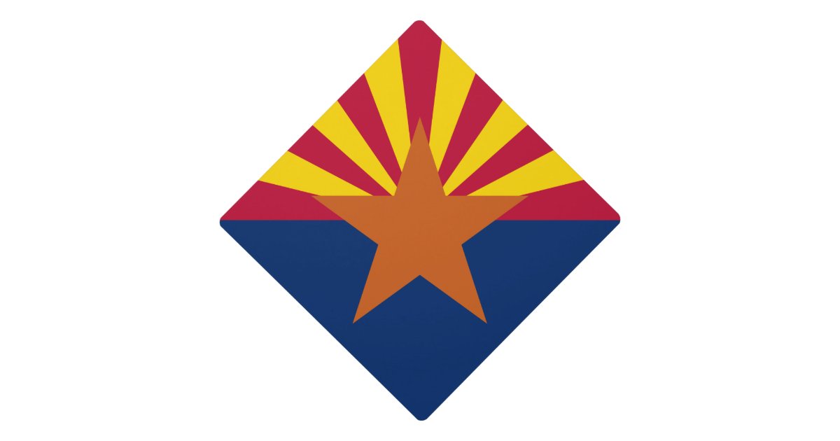 Arizona Flag: Setting Star Sun, The Copper State Graduation Cap Topper ...