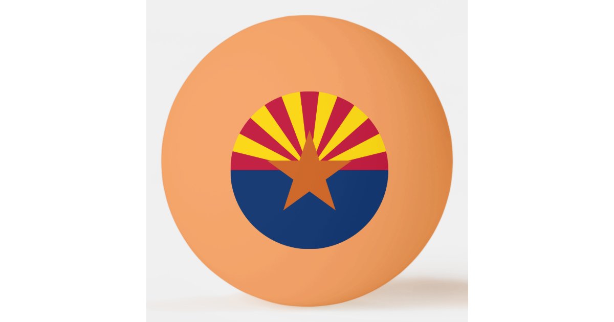 Arizona Flag: Setting Star Sun, The Copper State Ping Pong Ball | Zazzle