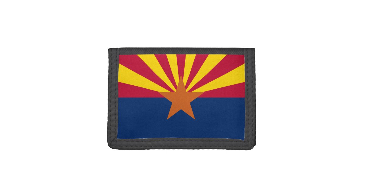 Arizona Flag: Setting Star Sun, The Copper State Trifold Wallet | Zazzle