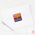 ARIZONA FLAG SQUARE STICKER | Zazzle