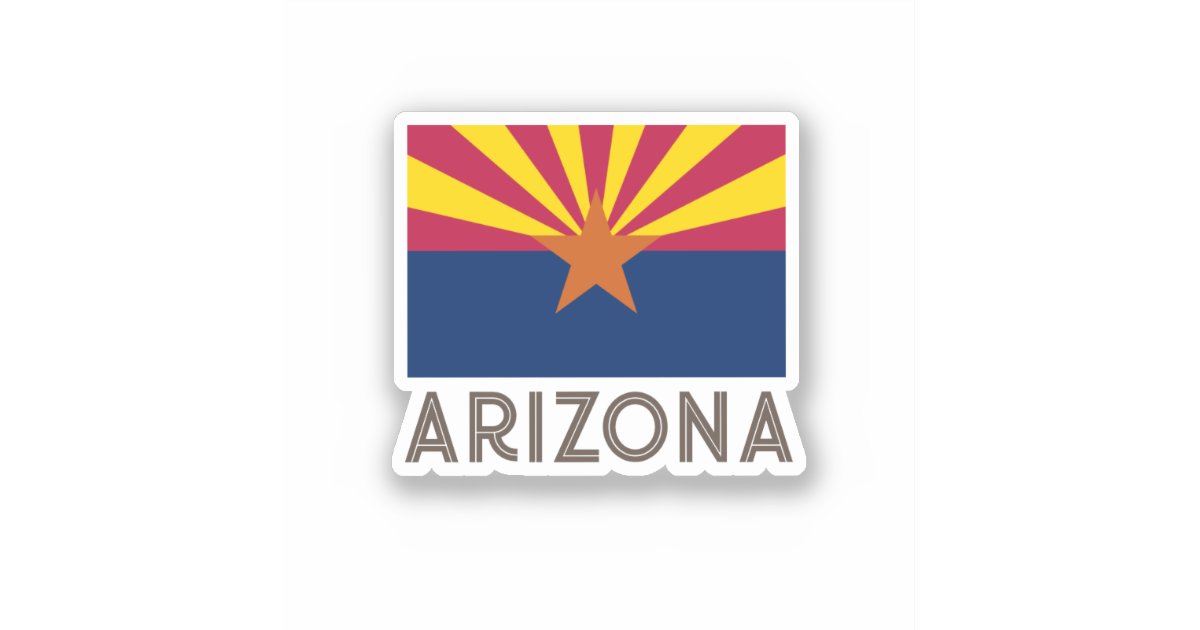 Arizona Flag Sticker | Zazzle