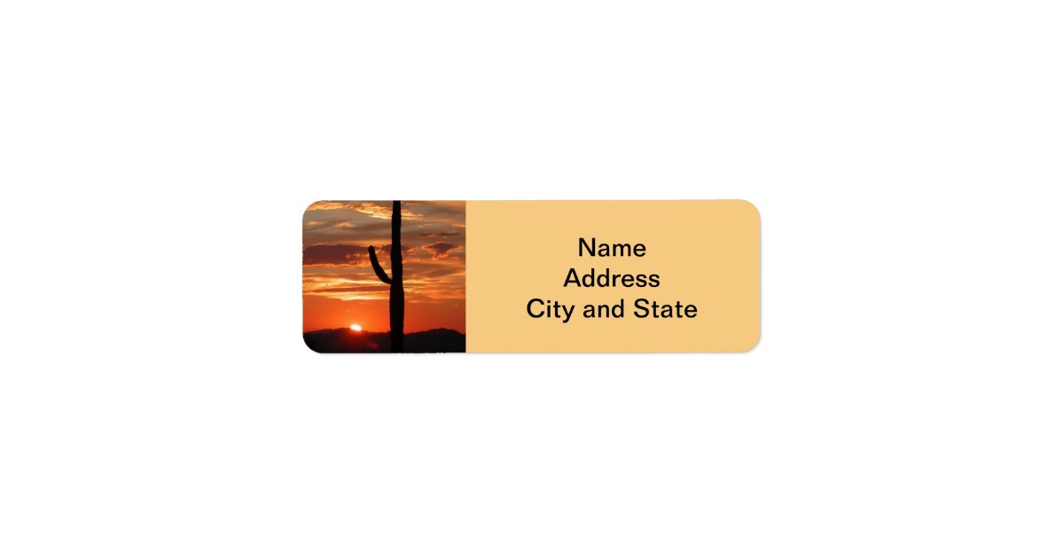 Arizona landscape sunset label | Zazzle
