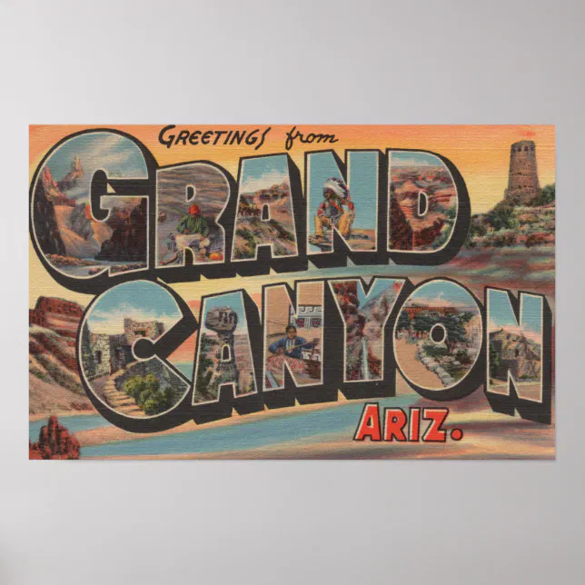 Arizona- Large Letter ScenesArizona Poster | Zazzle