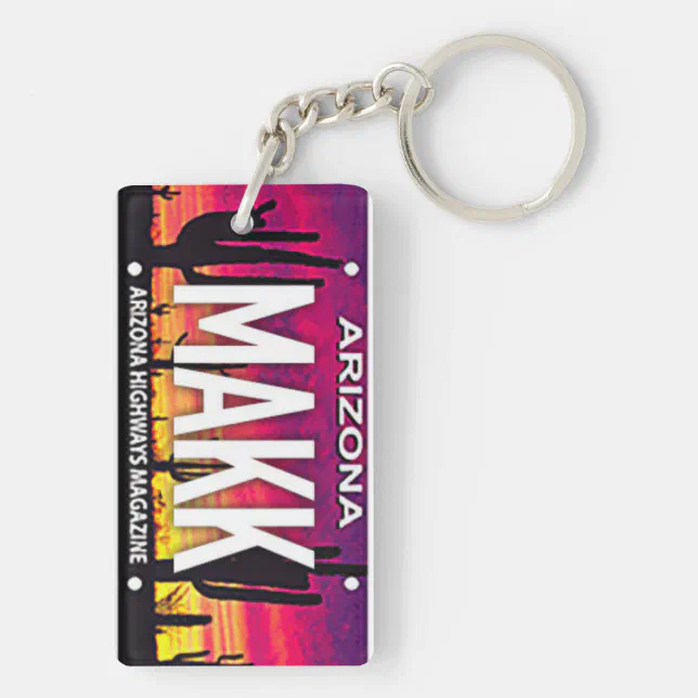 Arizona License Plate Custom Keychain MAKK | Zazzle