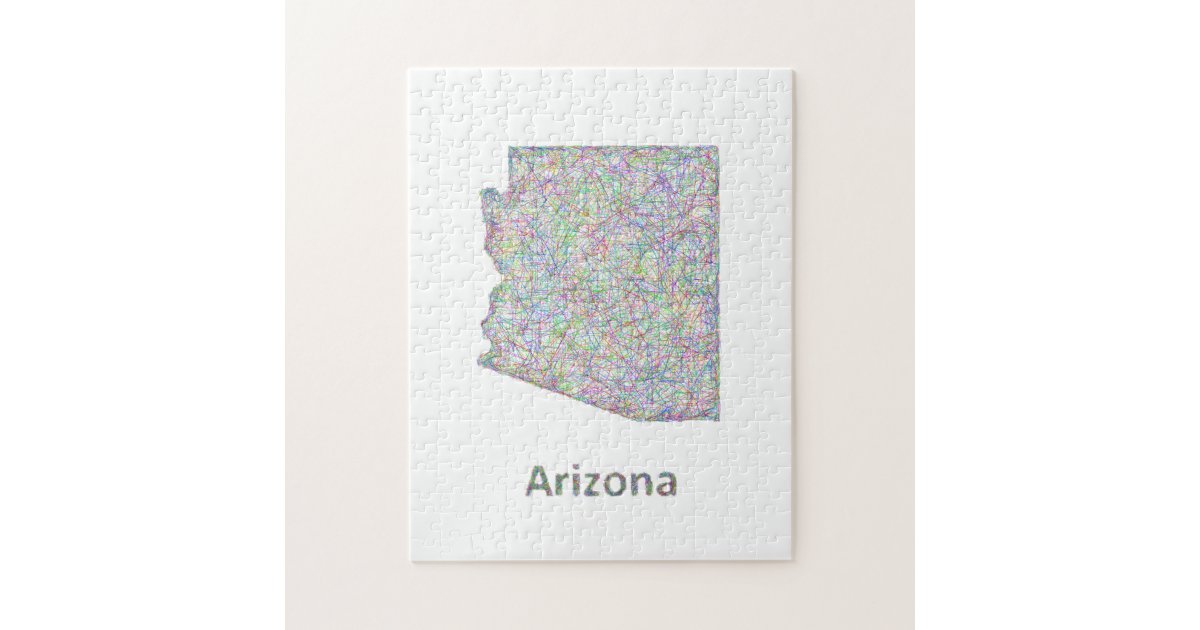Arizona map jigsaw puzzle | Zazzle
