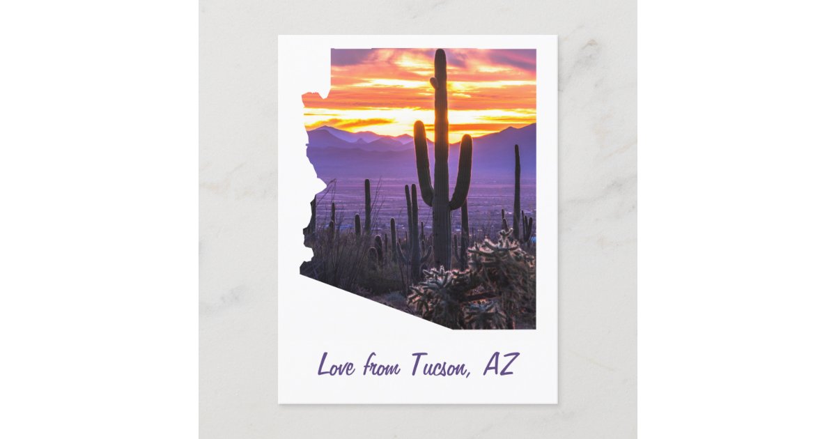 Arizona Outline Personalized Photo Travel Souvenir Postcard | Zazzle