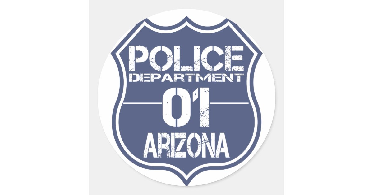 Arizona Police Department Shield 01 Classic Round Sticker | Zazzle