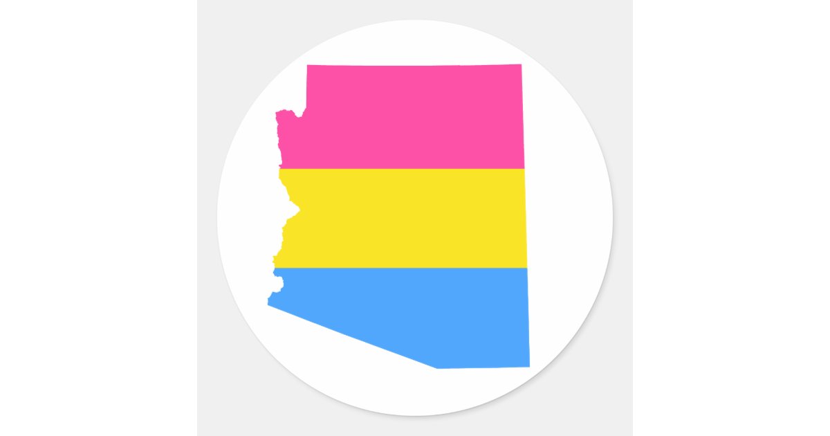 arizona pride pansexual striped flag classic round sticker | Zazzle.com
