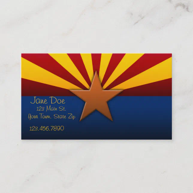 Arizona State Flag Business Cards | Zazzle