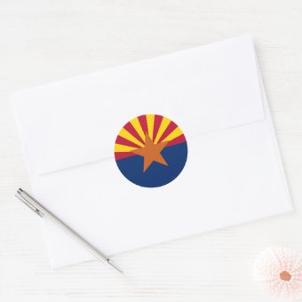 Arizona State Flag Classic Round Sticker | Zazzle
