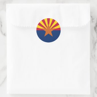 Arizona State Flag Classic Round Sticker | Zazzle