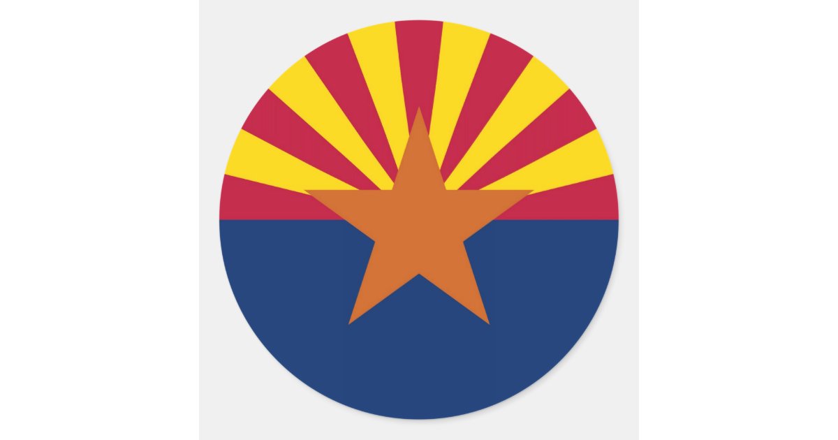 Arizona State Flag Classic Round Sticker | Zazzle