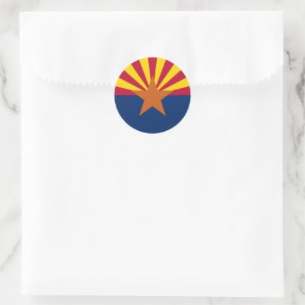 Arizona State Flag Classic Round Sticker | Zazzle