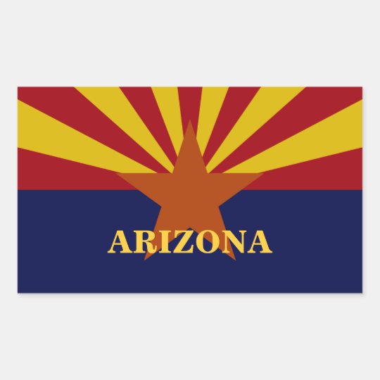 Arizona State Flag Custom Sticker | Zazzle.com