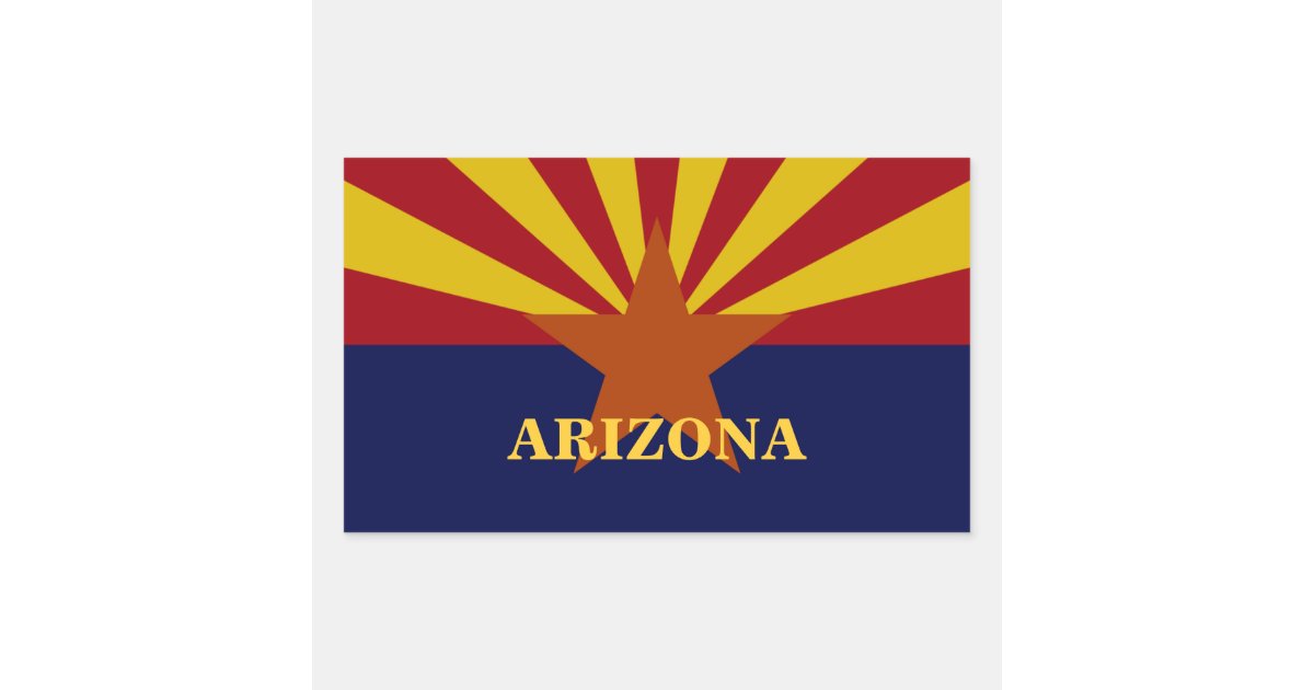 Arizona State Flag Custom Sticker | Zazzle
