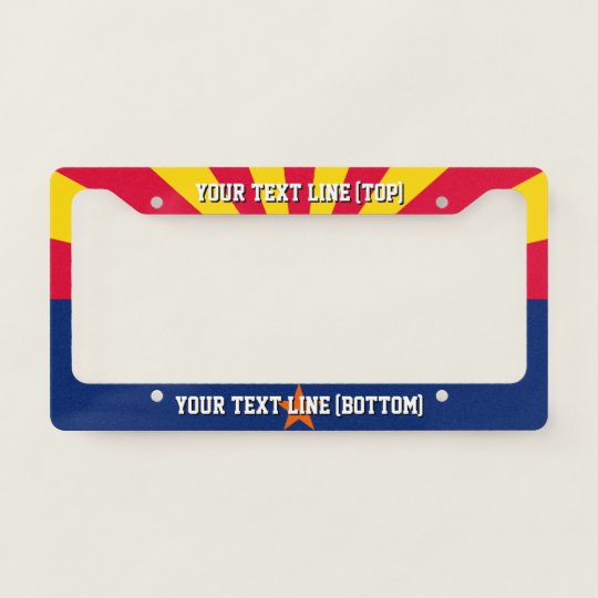 Arizona State Flag Design on a Personalized License Plate Frame ...