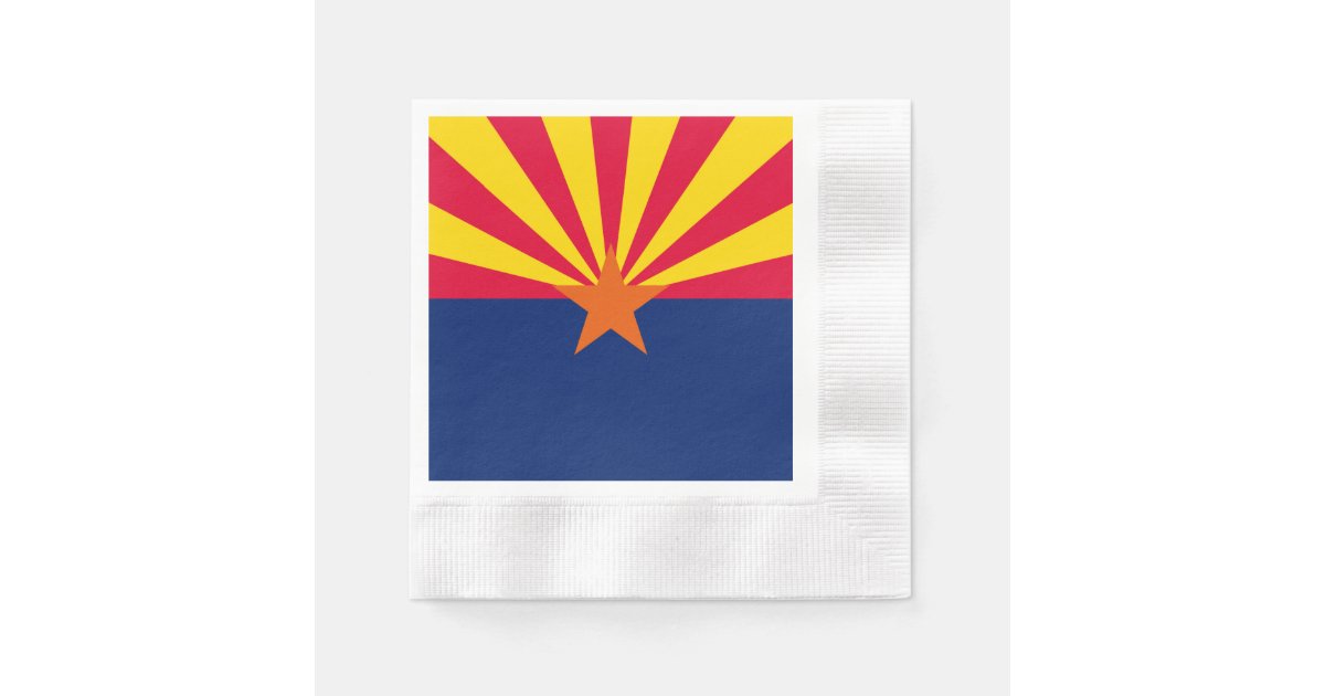 Arizona State Flag Design Paper Napkins | Zazzle