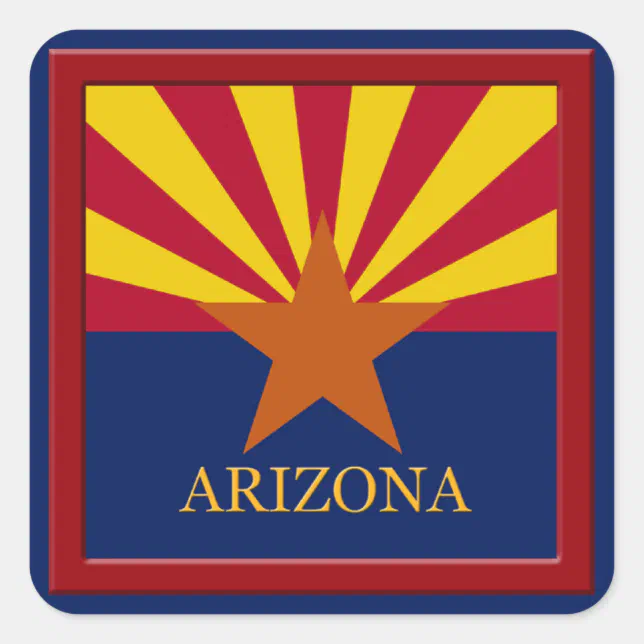 Arizona State Flag Design Sticker | Zazzle