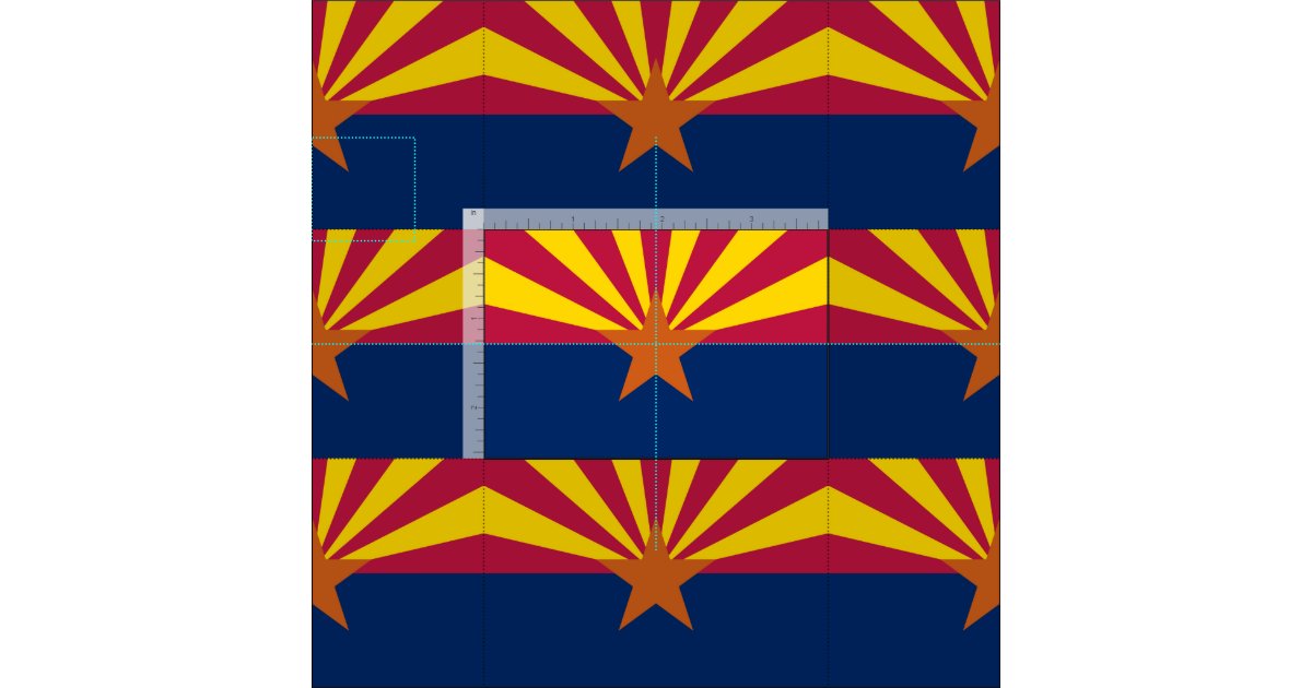 Arizona State Flag Fabric | Zazzle