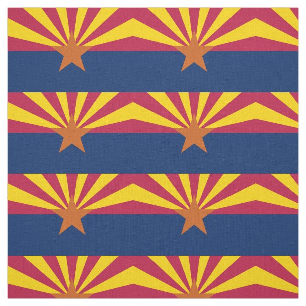 Arizona State Flag Fabric | Zazzle