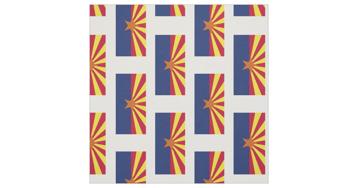 Arizona State Flag Fabric | Zazzle