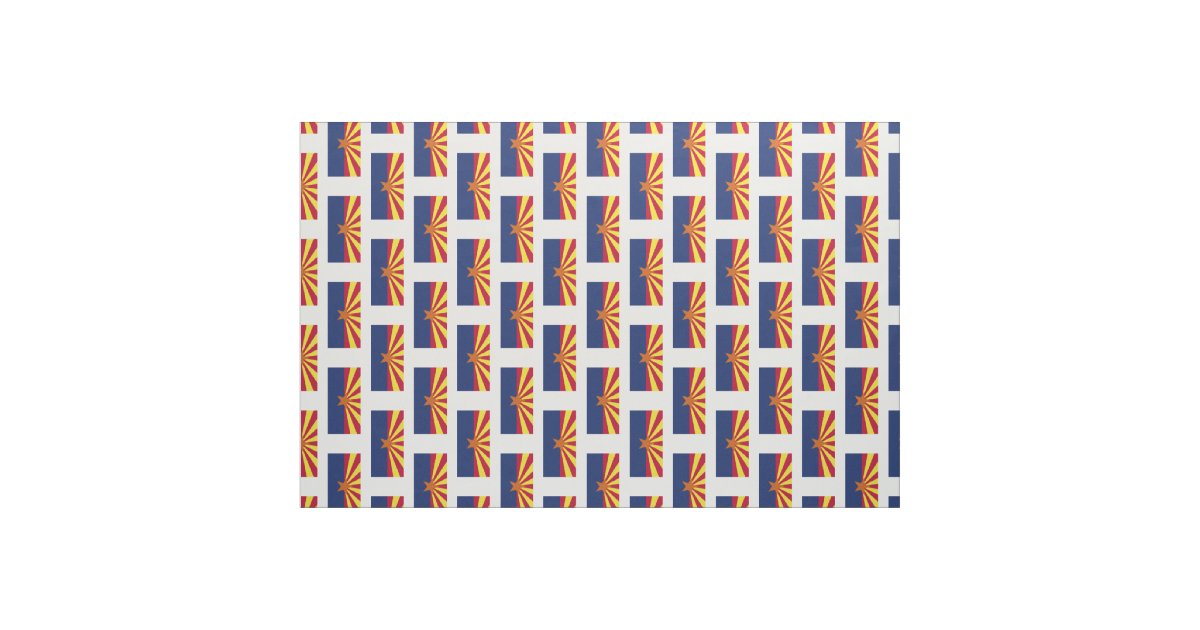 Arizona State Flag Fabric | Zazzle